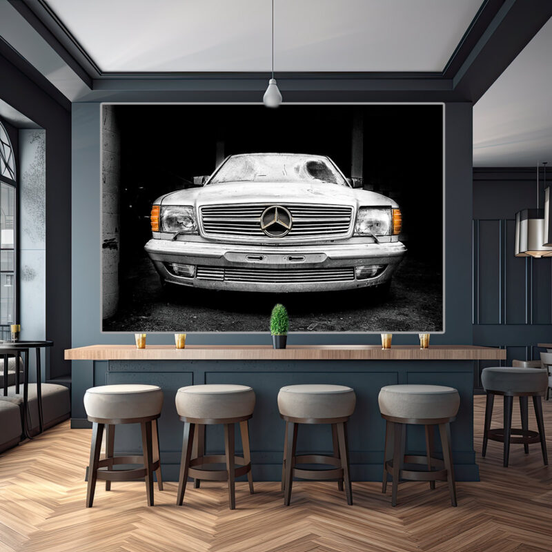 Mercedes SEC Poster W126 Poster Lost Place Art POPART [3:2] - Sticker 1 ...